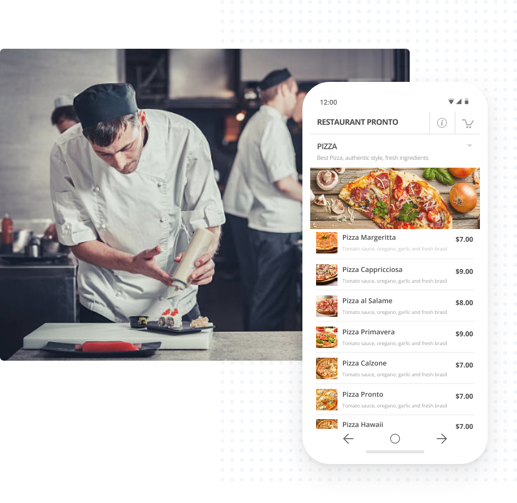 Free online restaurant menu with built-in online ordering