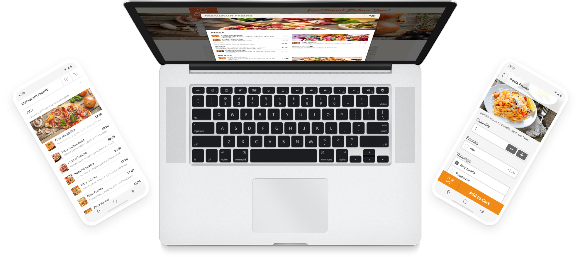 Free online restaurant menu with built-in online ordering
