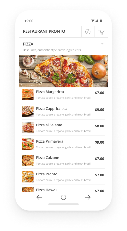 Online restaurant menu maker